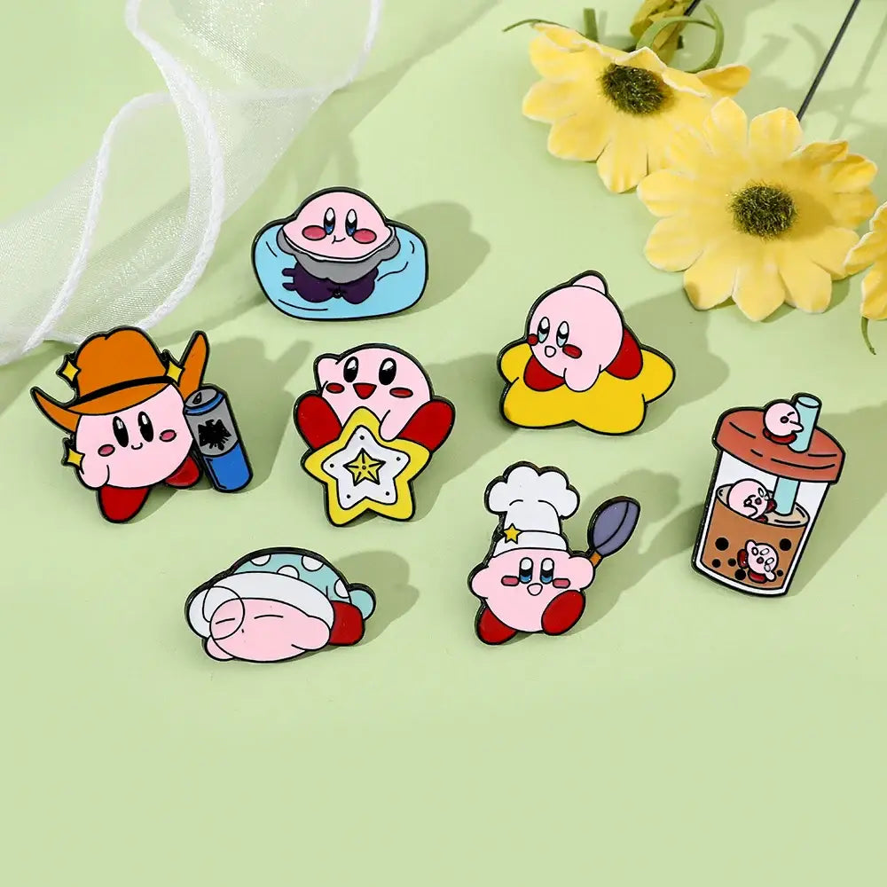 Kirby Kawaii Pins Brooches Irresistible Models– Enjouet