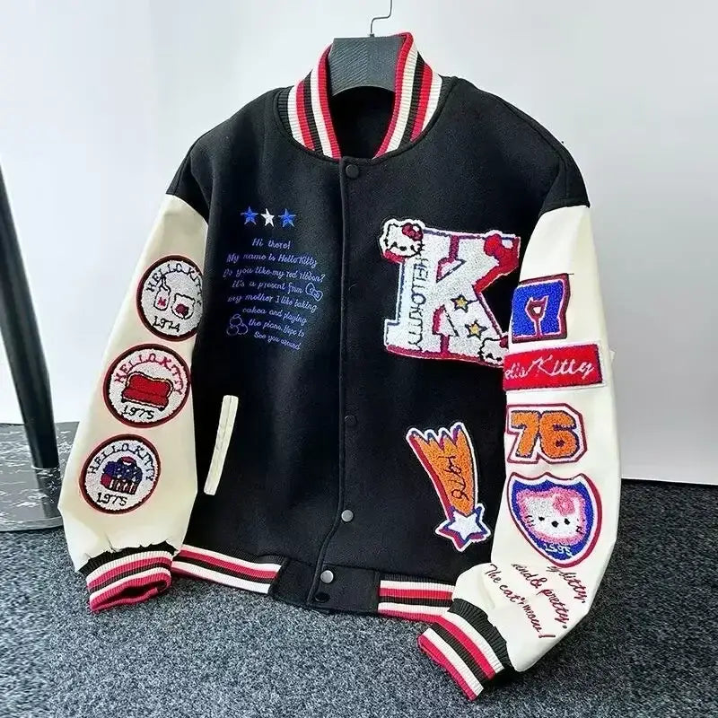 Hello Kitty University Baseball Jacket - Comfortable– Enjouet
