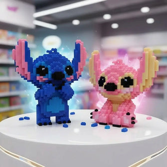 Nano Block Stitch Bleu Rose à Assembler– Enjouet