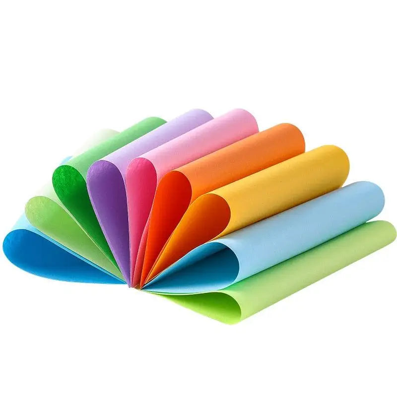 Lot 100 Square Origami Papers Double Sided Solid Color– Enjouet