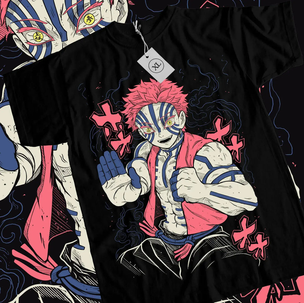 T-shirt Demon Slayer Akaza Kimetsu no Yaiba– Enjouet